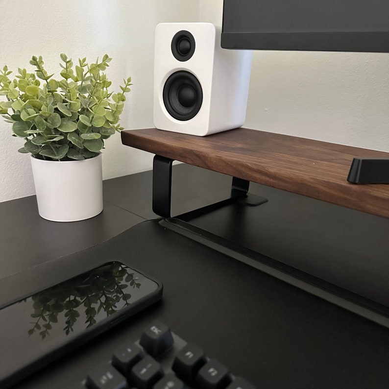 DIY Modern Monitor Riser Steel Bracket Legs, Matte Black, Set of 2 - Etsy