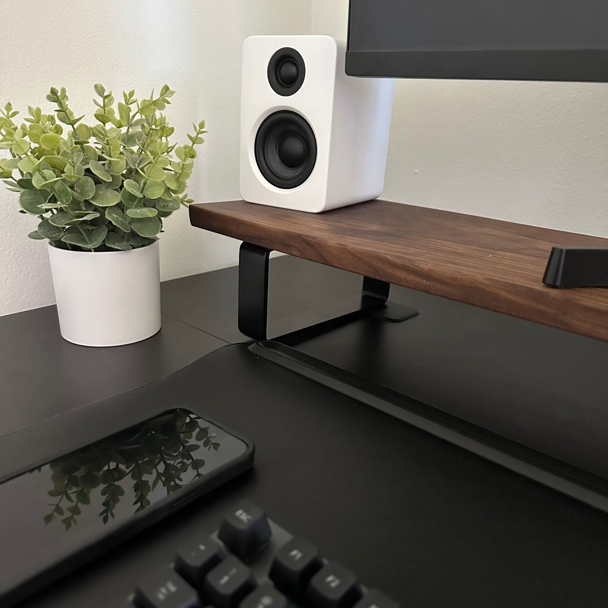 DIY Modern Monitor Riser Steel Bracket Legs, Matte Black, Set of 2 - Etsy