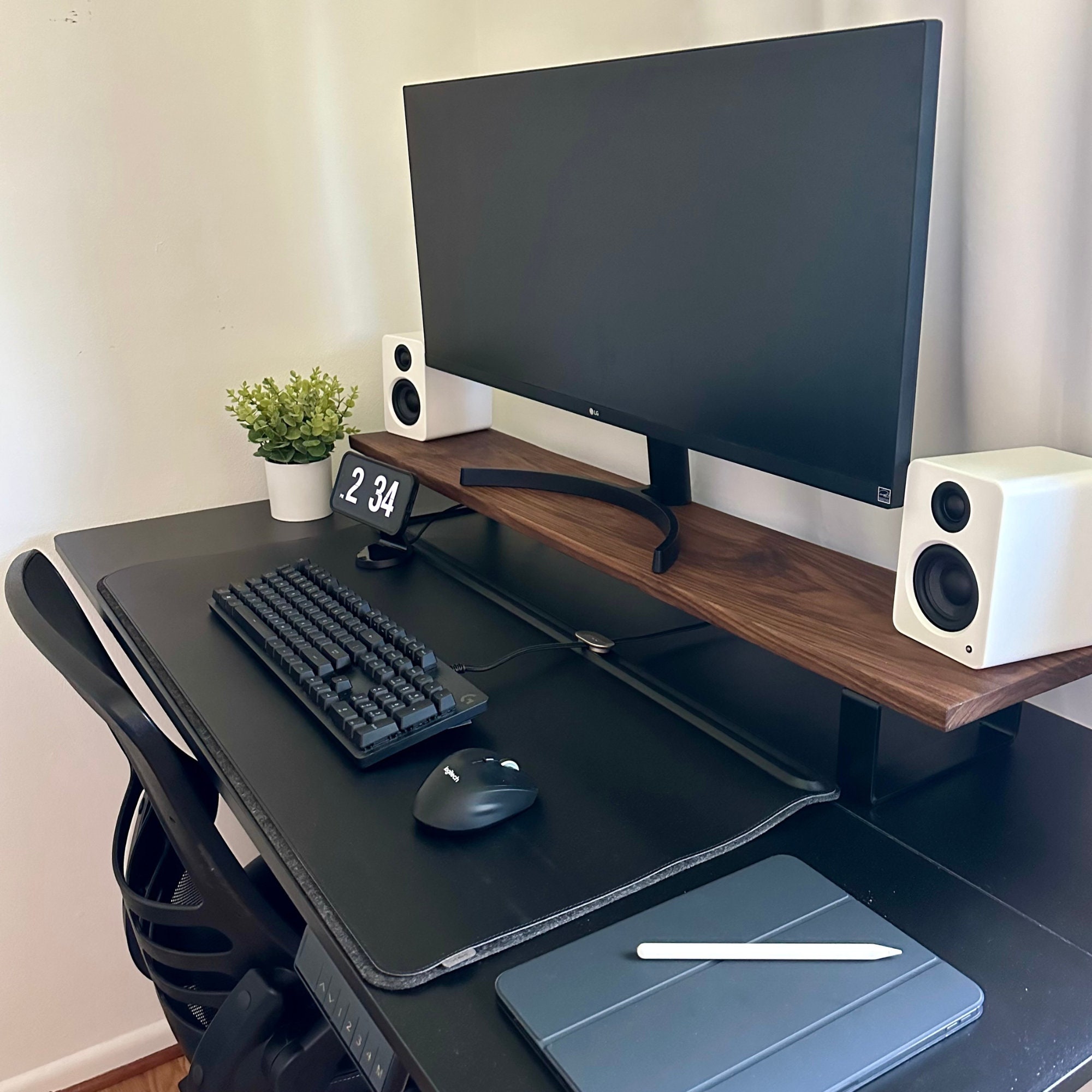 DIY Modern Monitor Riser Steel Bracket Legs, Matte Black, Set of 2 - Etsy