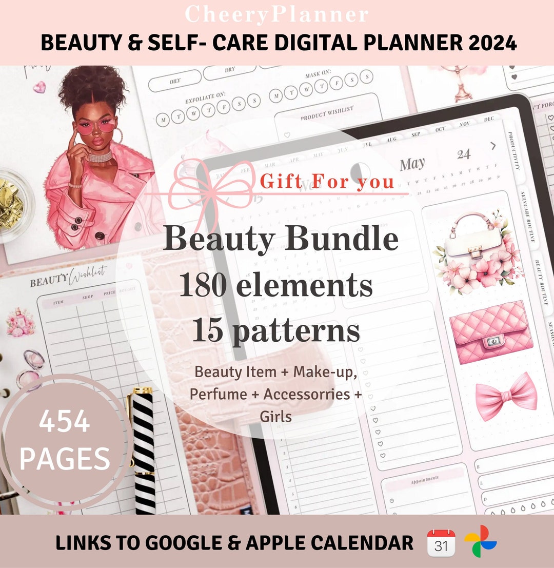 Beauty 2024 Digital Planner:elevate Your Self-care & Skincare Routine ...