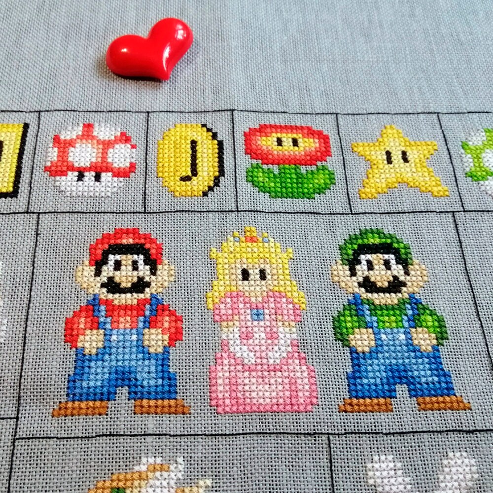 Mario Cross Stitch Pattern Pdf Retro Game Cross Stitch Video - Etsy ...