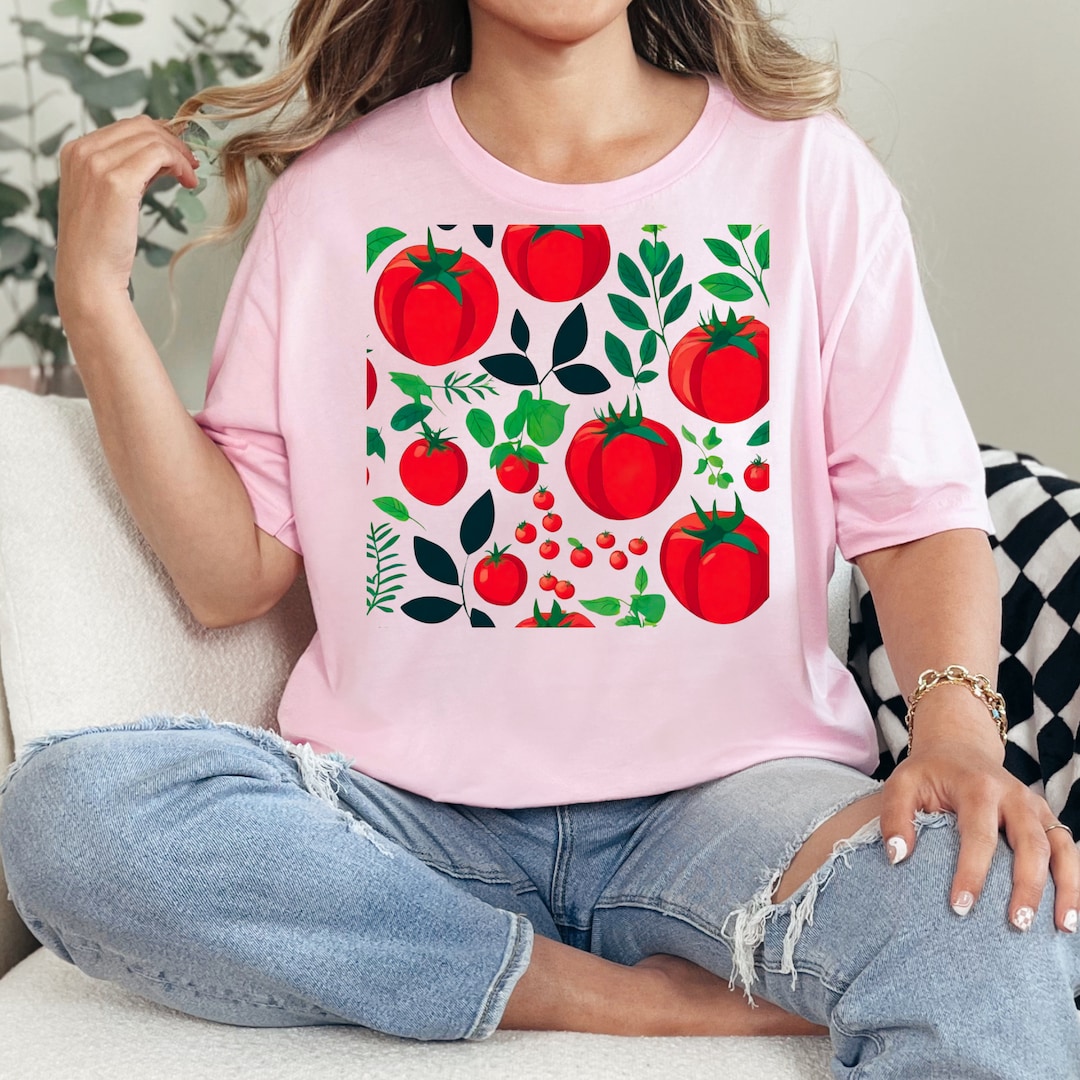 Tomato Shirt, Tomato Graphic Tee, Veggie Lover Shirt, Vegetable Garden ...