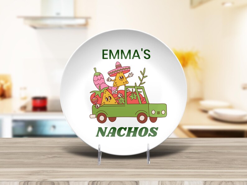 Personalized Nacho Plate, Custom Name Snack Plate, Kids Nachos Plate ...