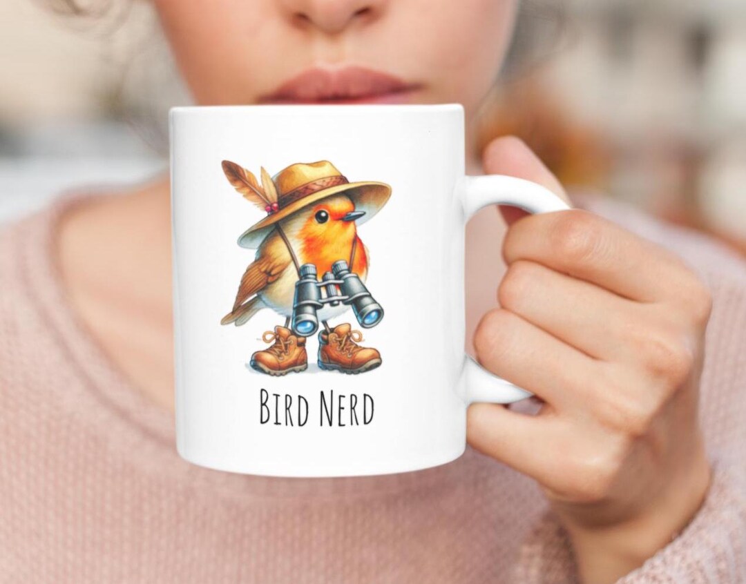 Bird Nerd Robin Coffee Mug, Birding Beverage Cup, Bird Lover, Funny ...