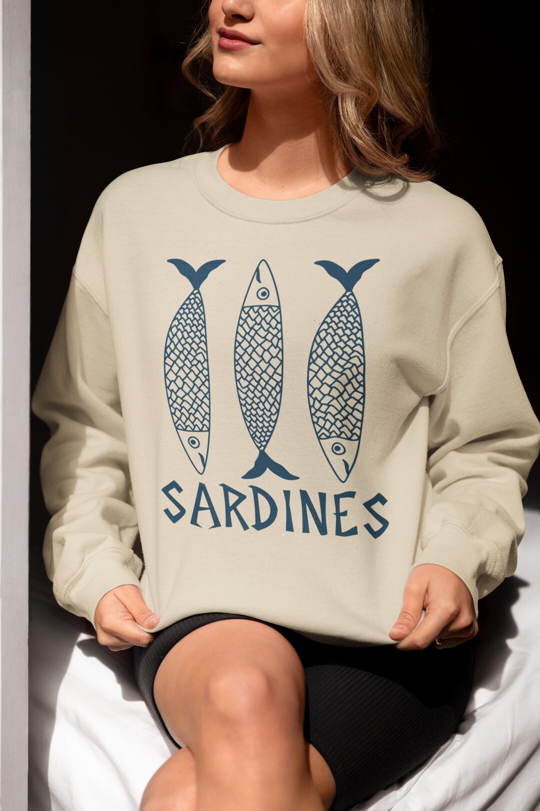 Sardines Sweatshirt, Fisherman Aesthetic Sweatshirt, Sardines Crewneck ...