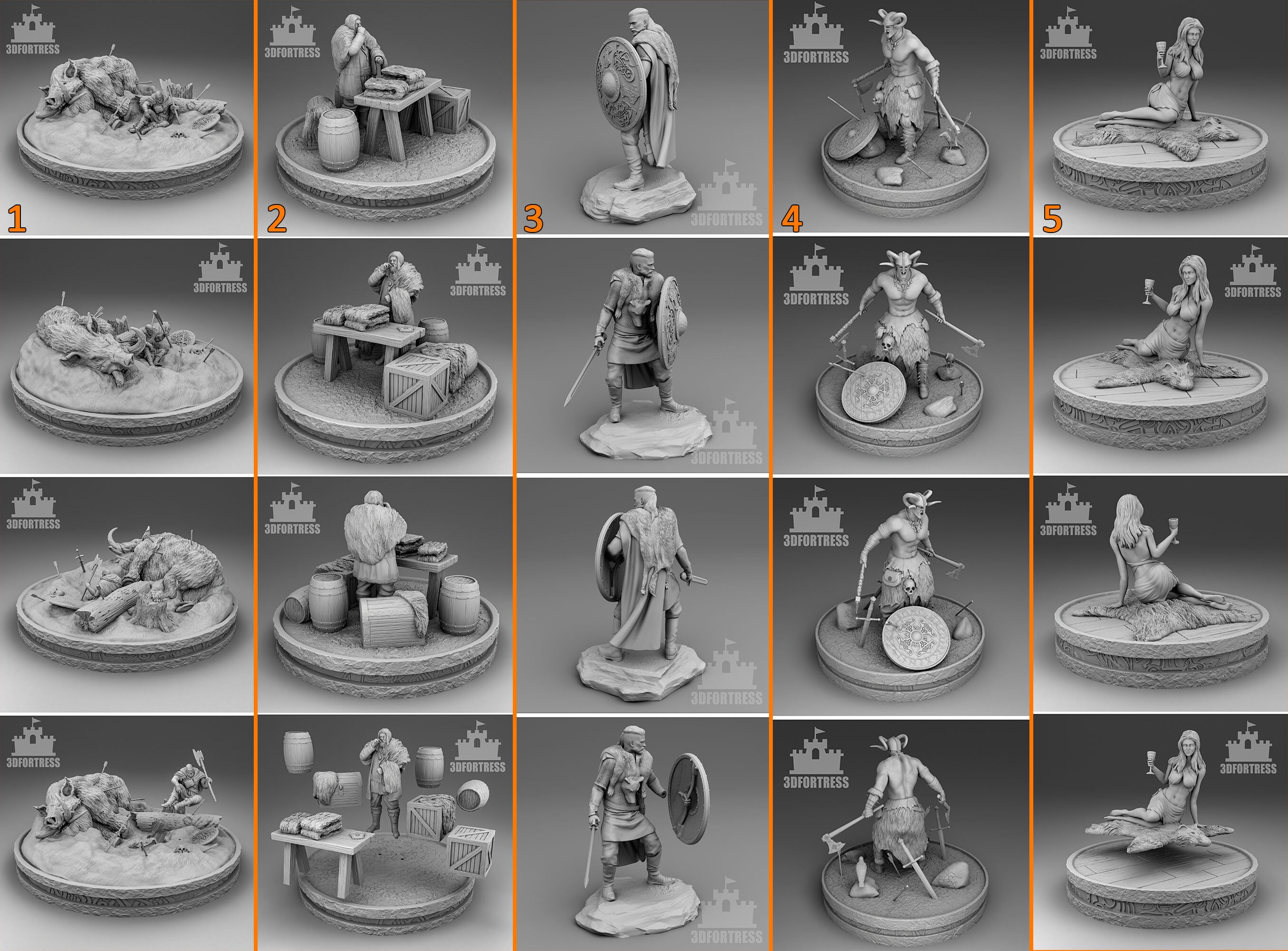 Viking Collection, Architecture, Characters and Ships STL - Etsy