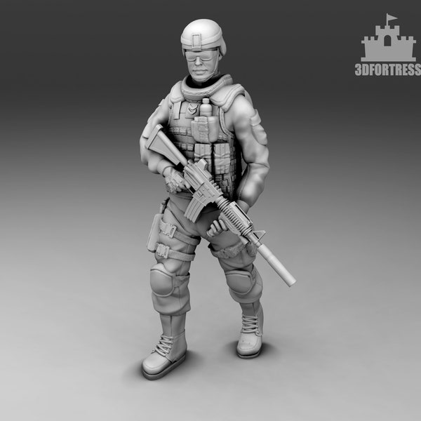 American Soldier Stl File - Etsy
