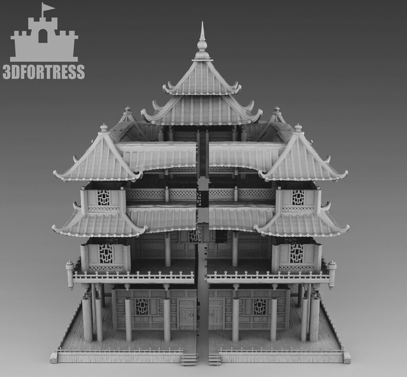 Chinese Palace 3d Model - Etsy