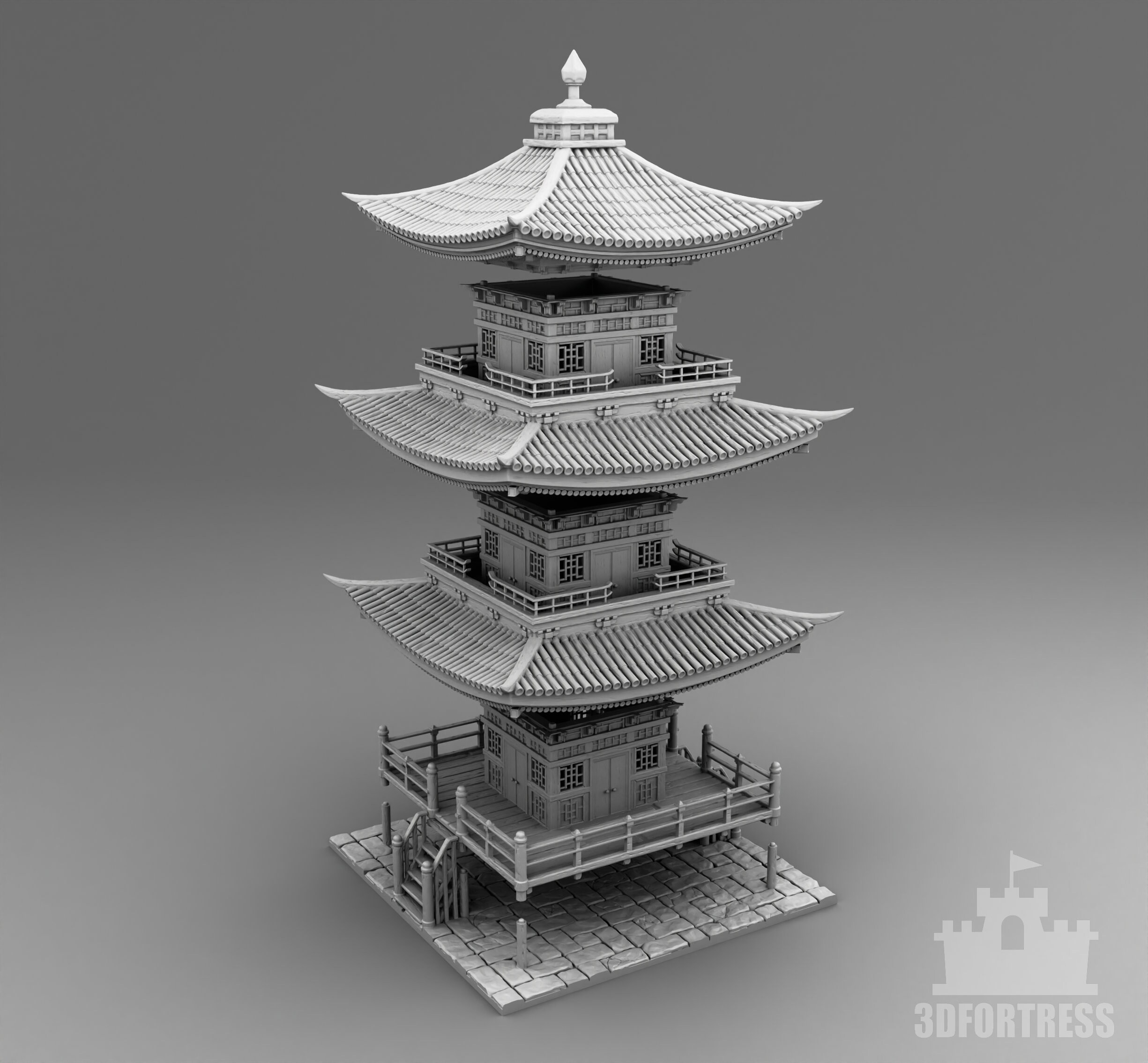 China Tower 3d Model - Etsy