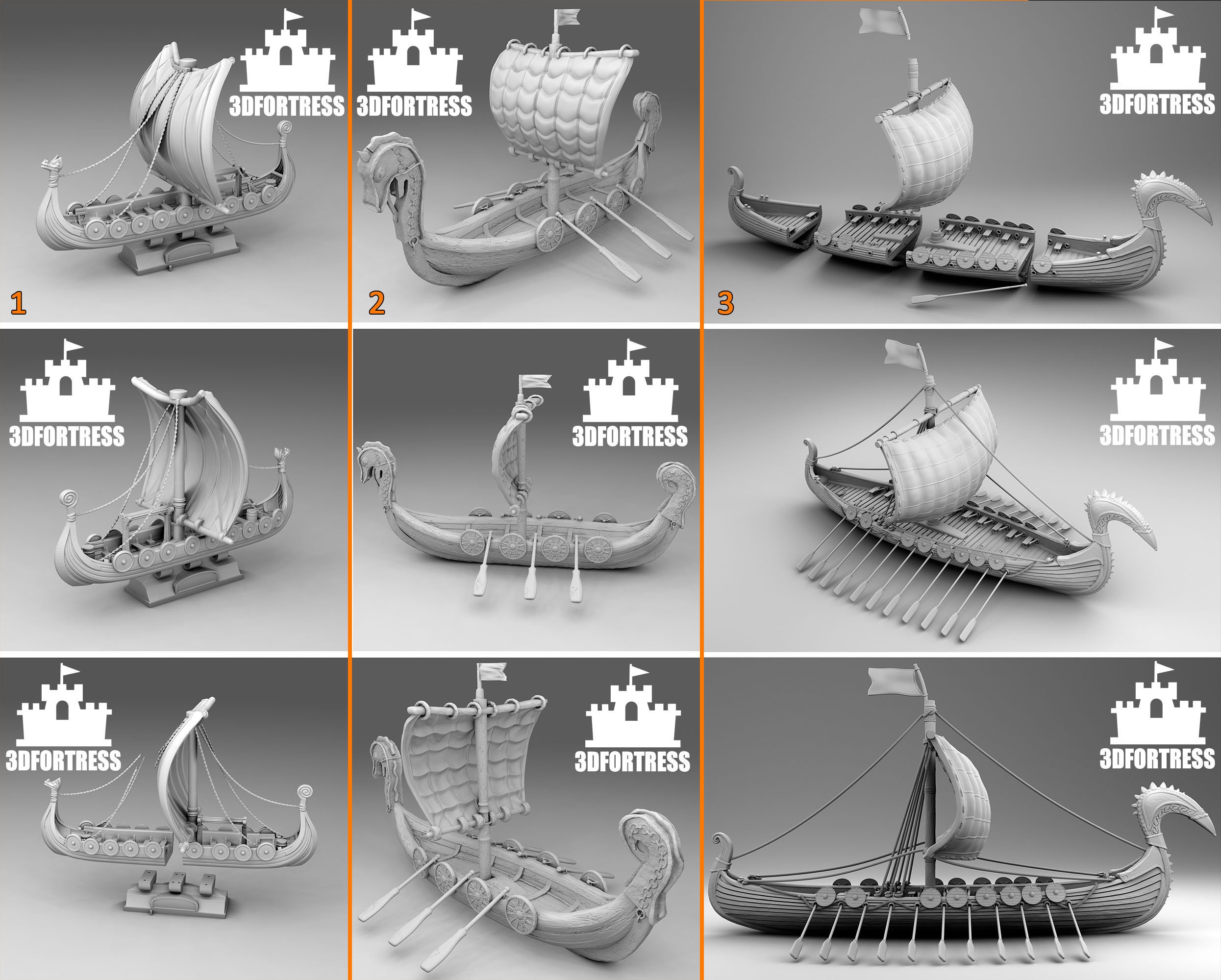 Viking Collection, Architecture, Characters and Ships STL - Etsy