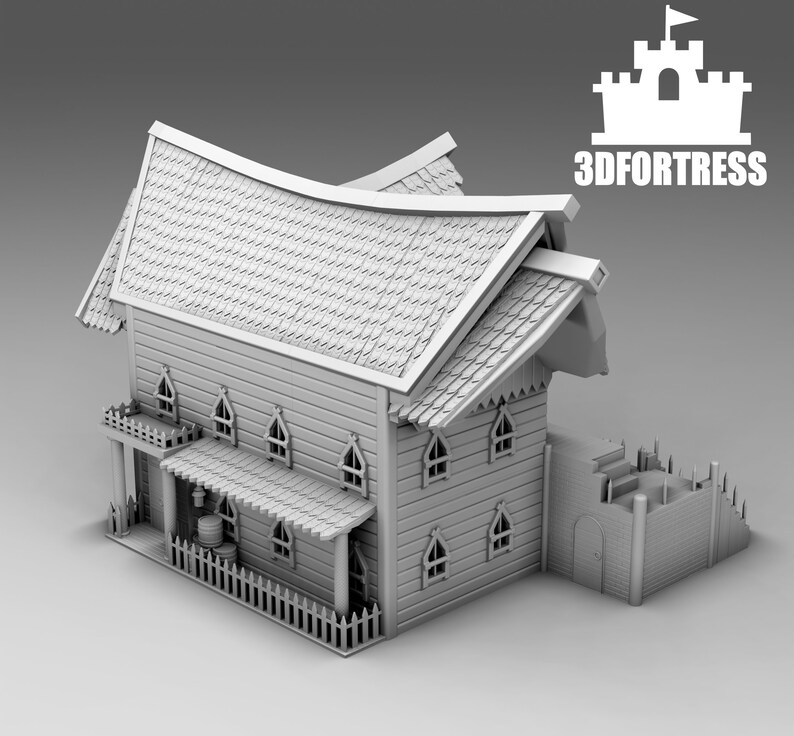 Two-storey House With Stairs stl - Etsy