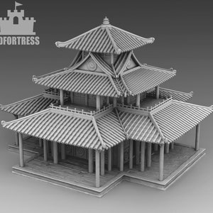 Chinese House 3d Model - Etsy
