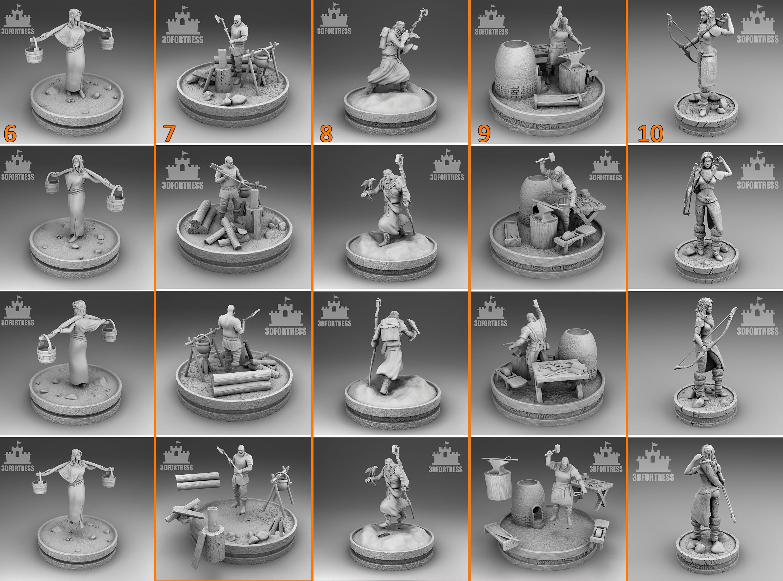 Viking Collection, Architecture, Characters and Ships STL - Etsy