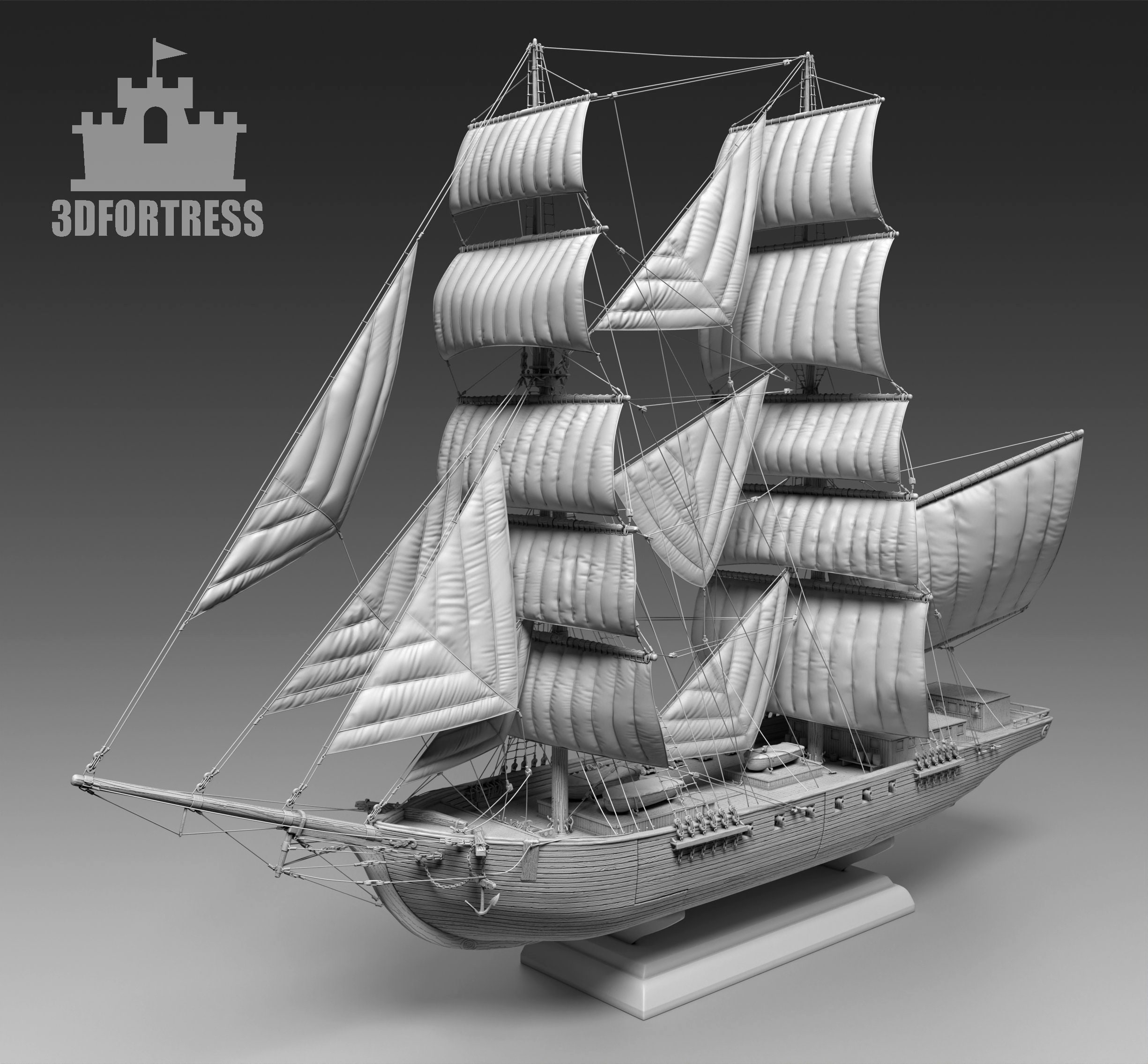 Ship-brig STL - Etsy