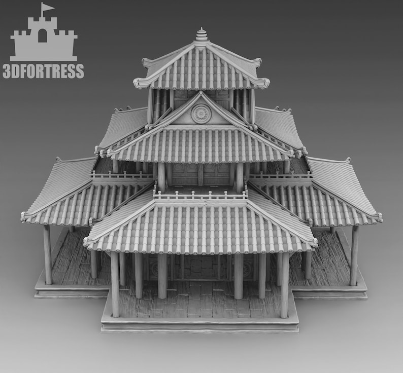 Chinese House 3d Model - Etsy