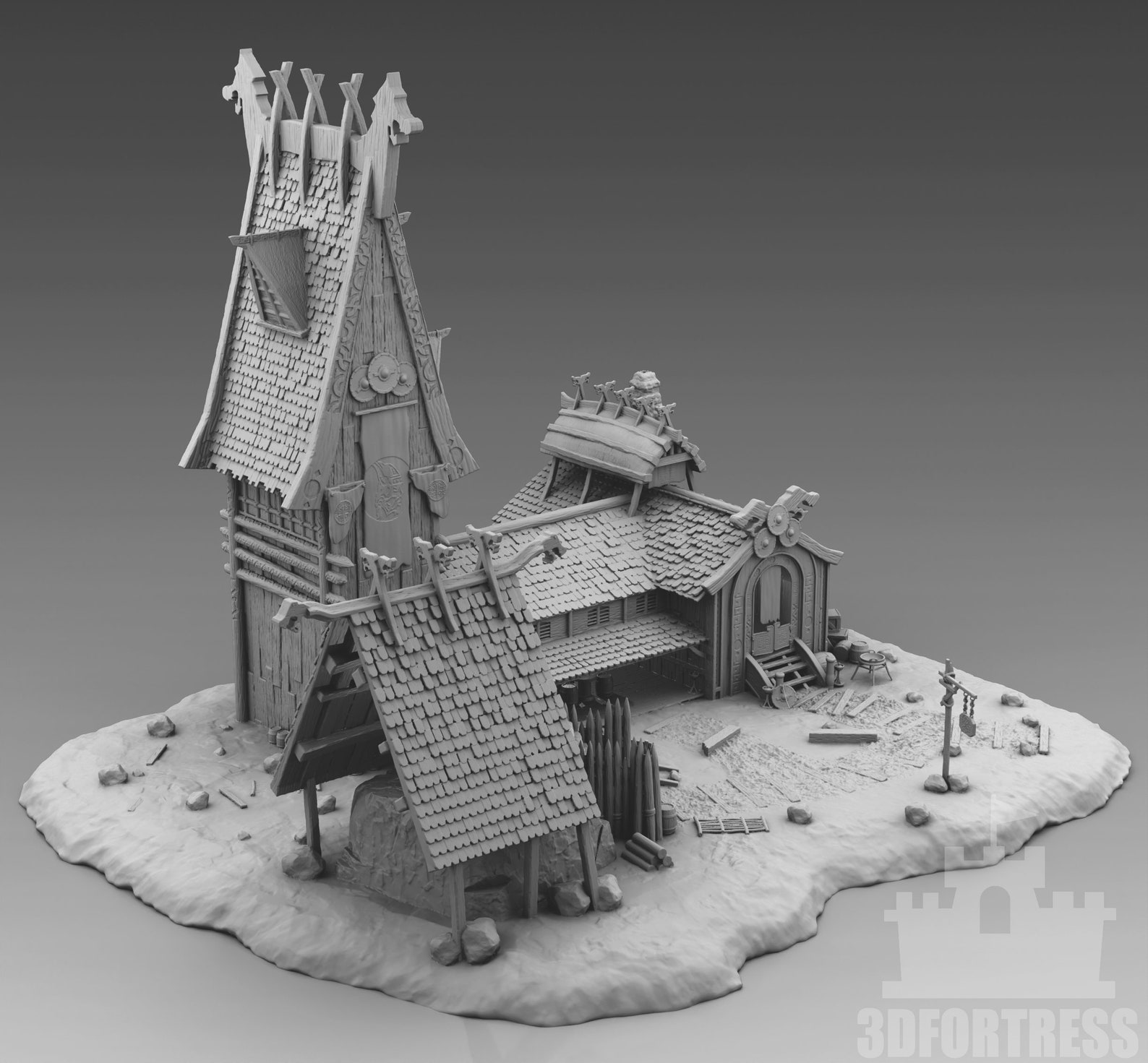 Central Viking Square Stl - Etsy