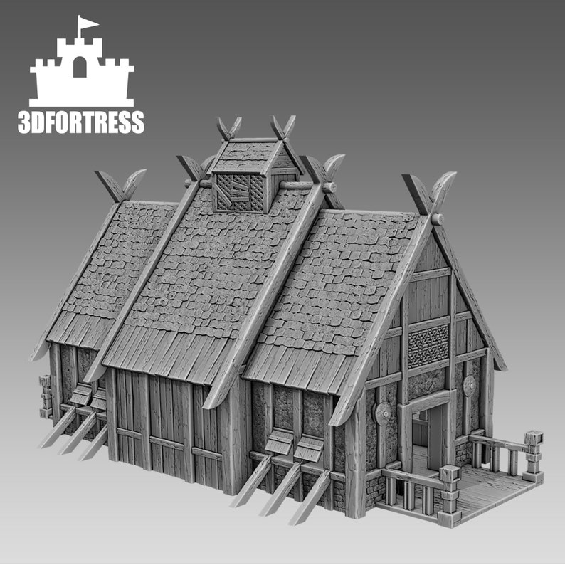 Large Wooden Viking House - Etsy