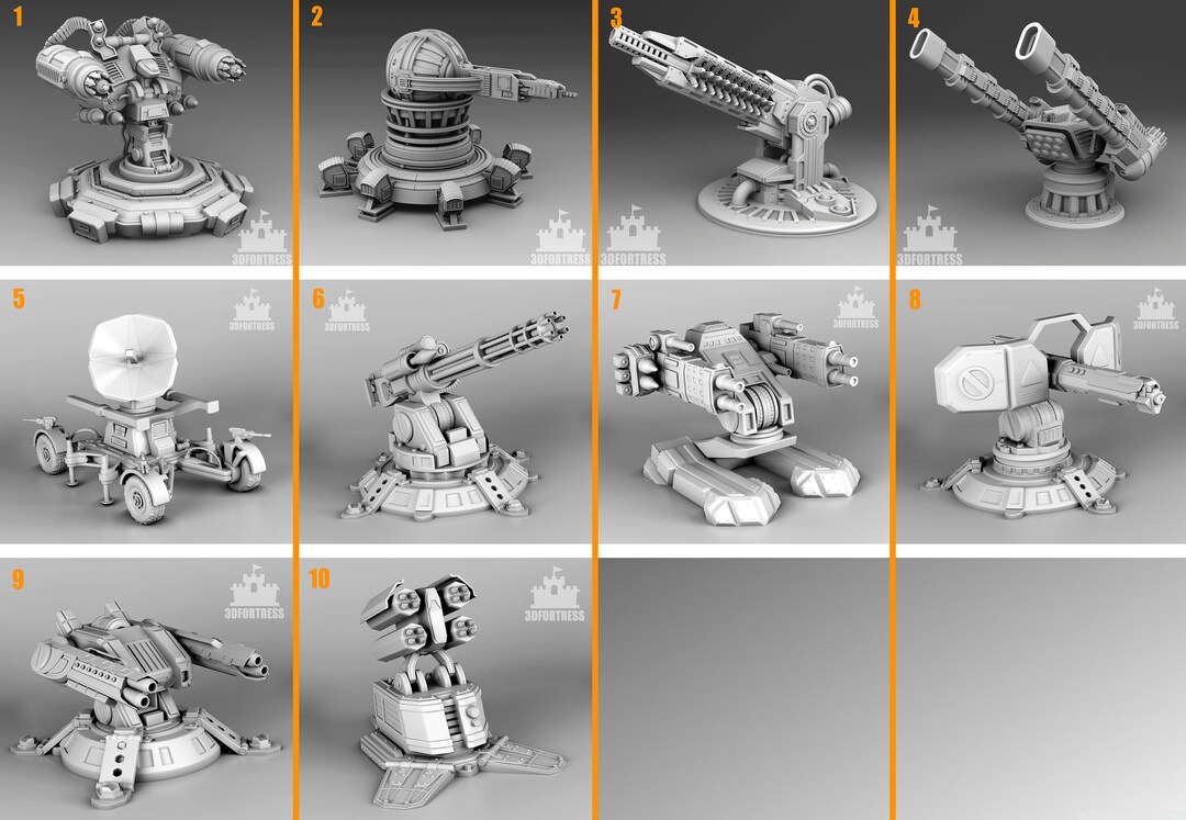 A Set of Turrets - Etsy