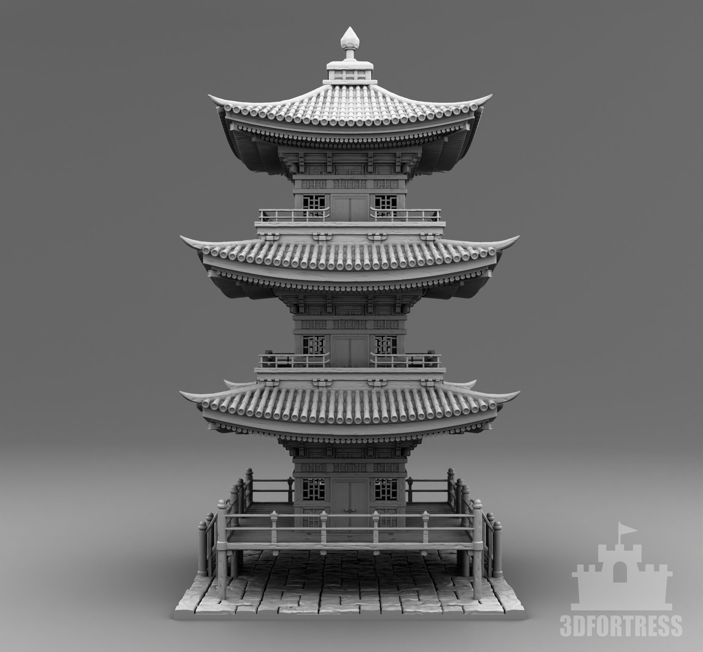 China Tower 3d Model - Etsy