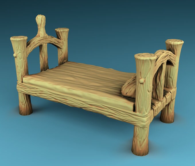 Medieval Wooden Bed - Etsy