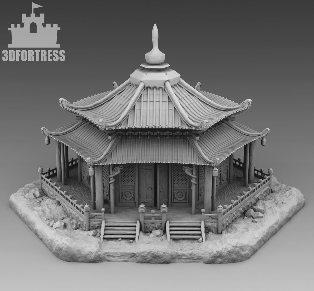 Hexagonal China Arbor 3d Model - Etsy