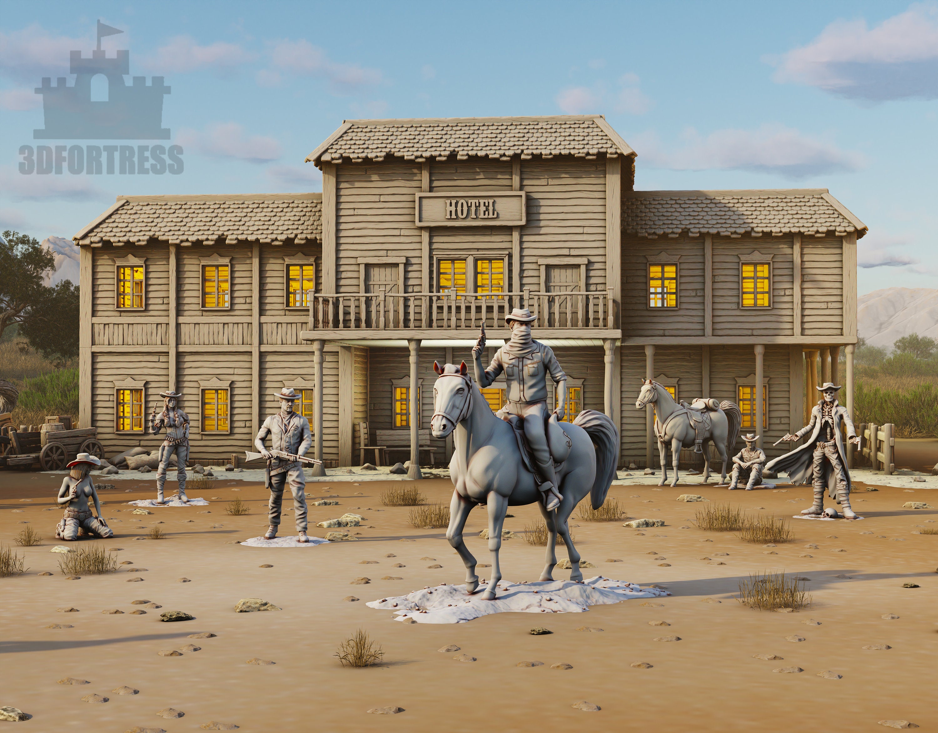 Wild West Architecture and Characters STL - Etsy