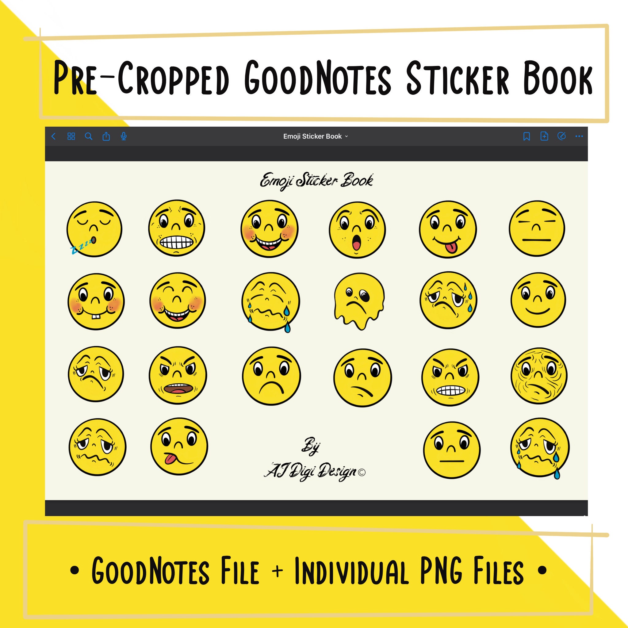 Emoji Clipart, Digital Smiley Face Png, Stickers, Digital Download ...