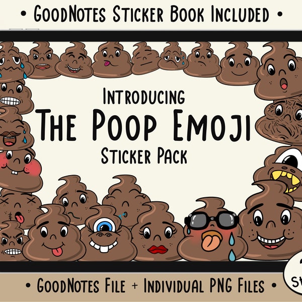 Poop Emoji Sticker - Etsy