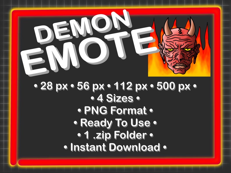 Demon Emote Twitch Demon Emote Discord Demon Emote Emotes - Etsy Australia