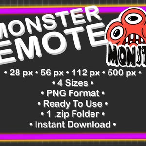 Monster Emote, Twitch Monster Emote, Discord Monster Emote, Emotes ...