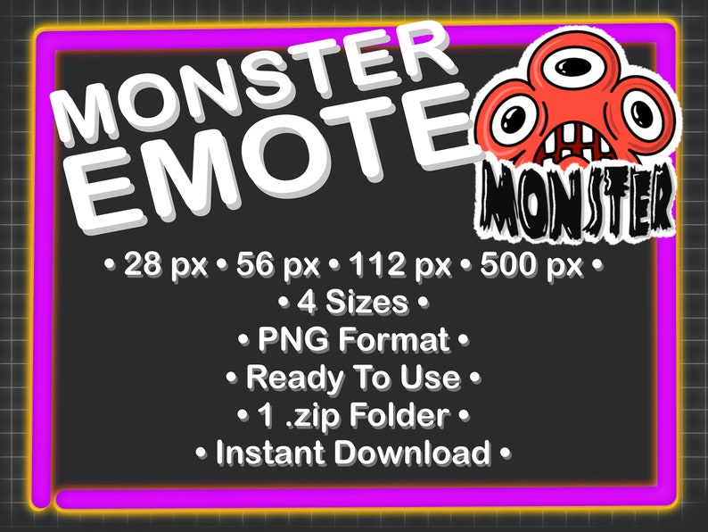 Monster Emote, Twitch Monster Emote, Discord Monster Emote, Emotes ...