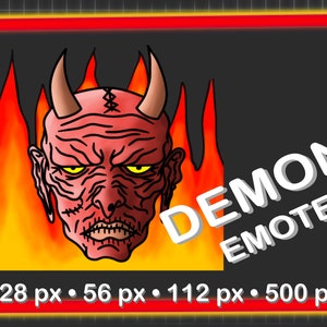 Demon Emote, Twitch Demon Emote, Discord Demon Emote, Emotes, Streamer ...