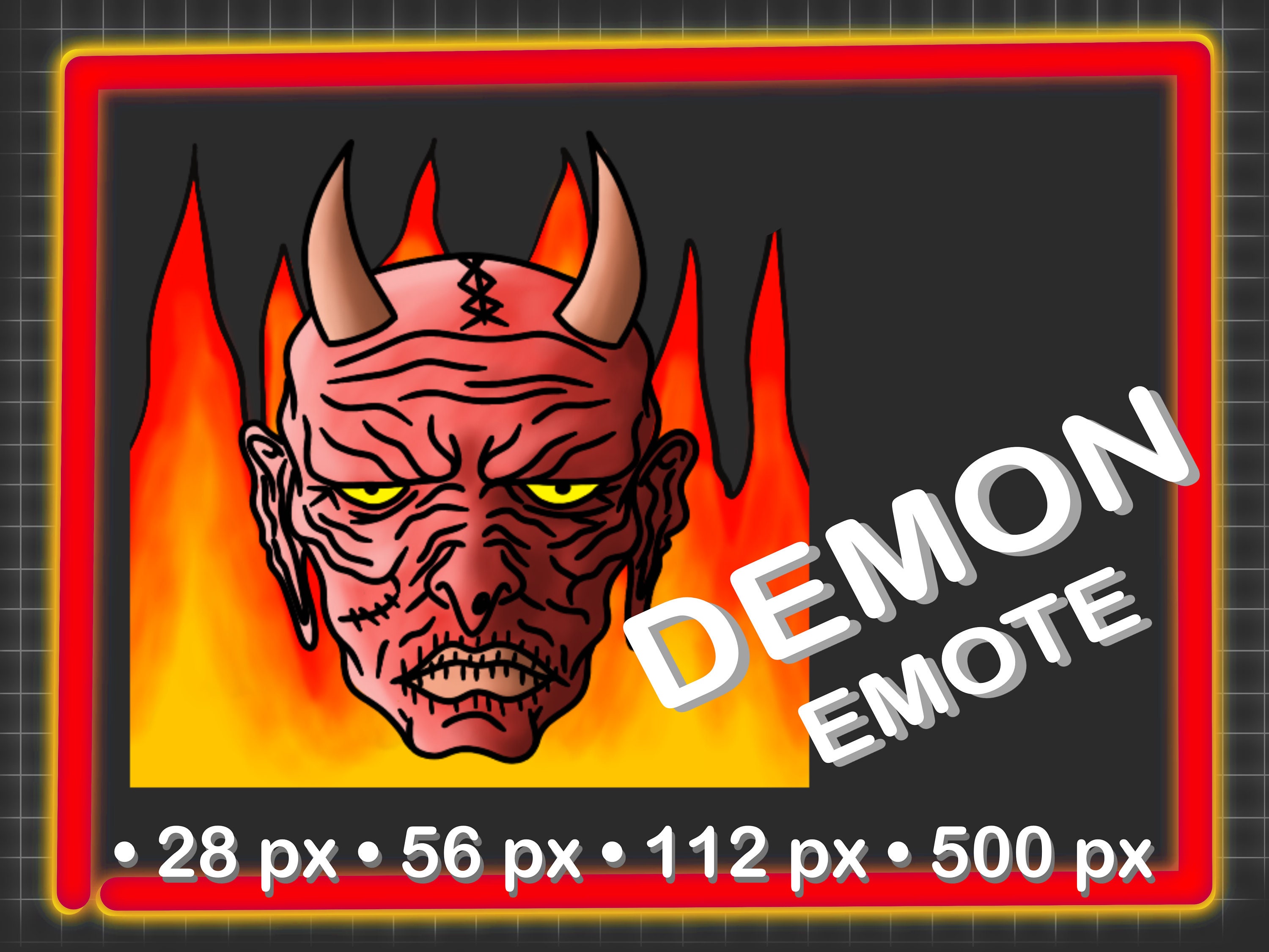 Demon Emote, Twitch Demon Emote, Discord Demon Emote, Emotes, Streamer ...