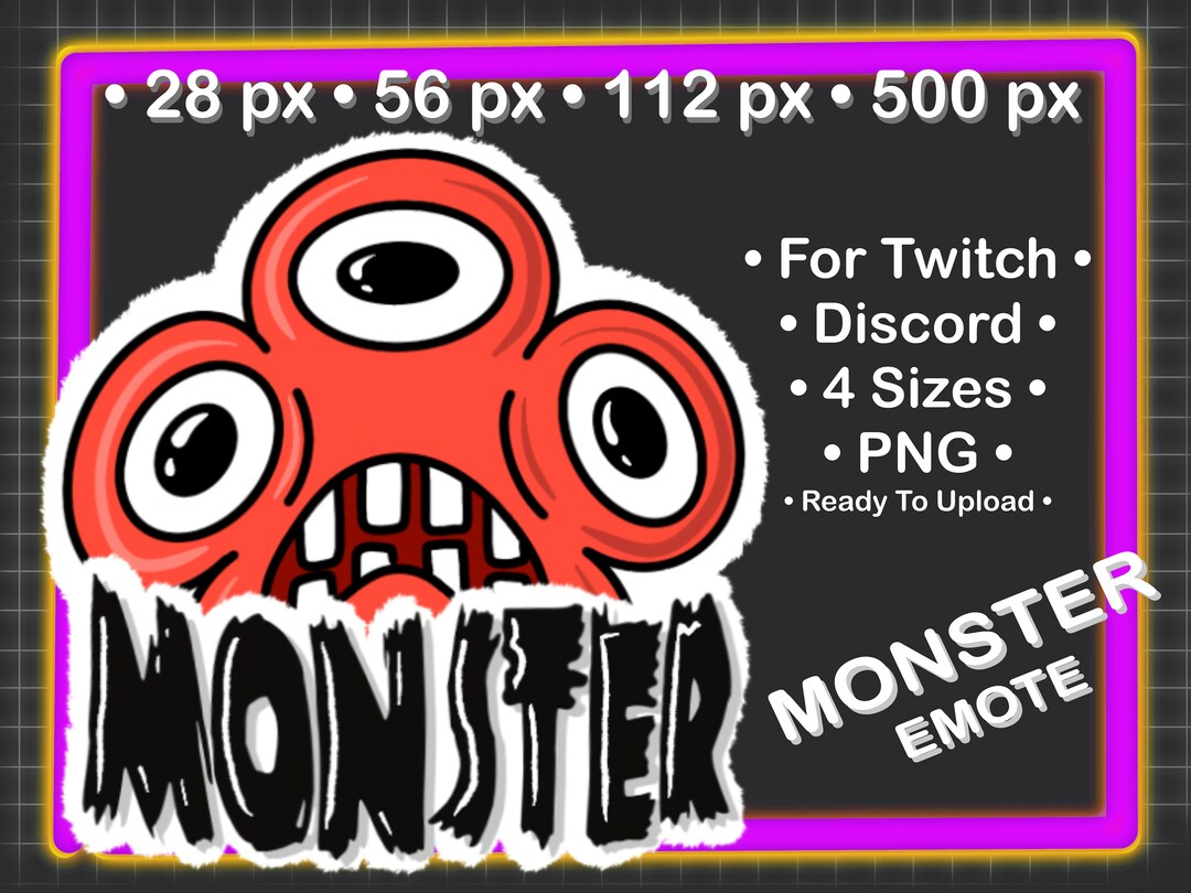 Monster Emote, Twitch Monster Emote, Discord Monster Emote, Emotes ...