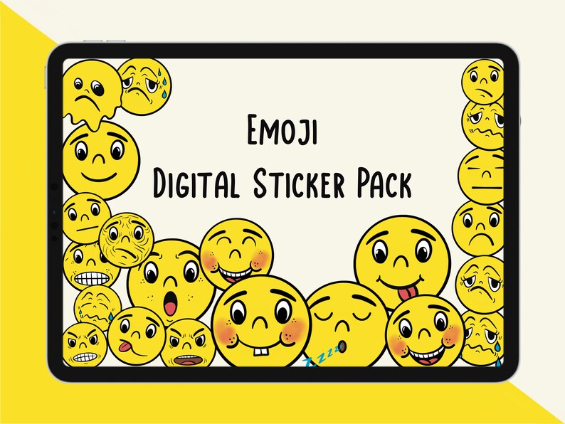 Emoji Clipart, Digital Smiley Face Png, Stickers, Digital Download ...