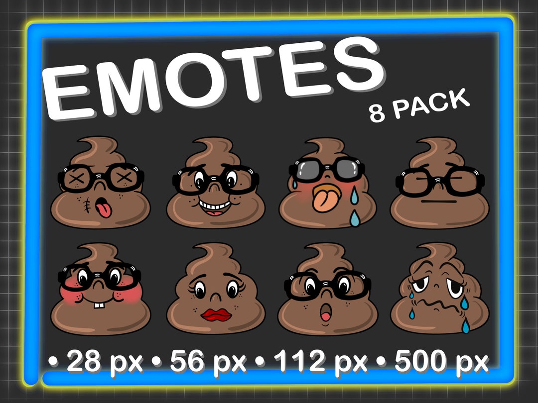 Poop Emotes Twitch Poop Emotes Discord Poop Emotes Emote - Etsy Canada