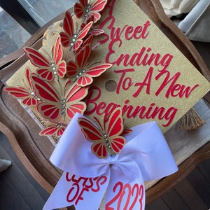 18 Butterfly Graduation Topper, Butterfly Graduation Cap, Onto the Next ...