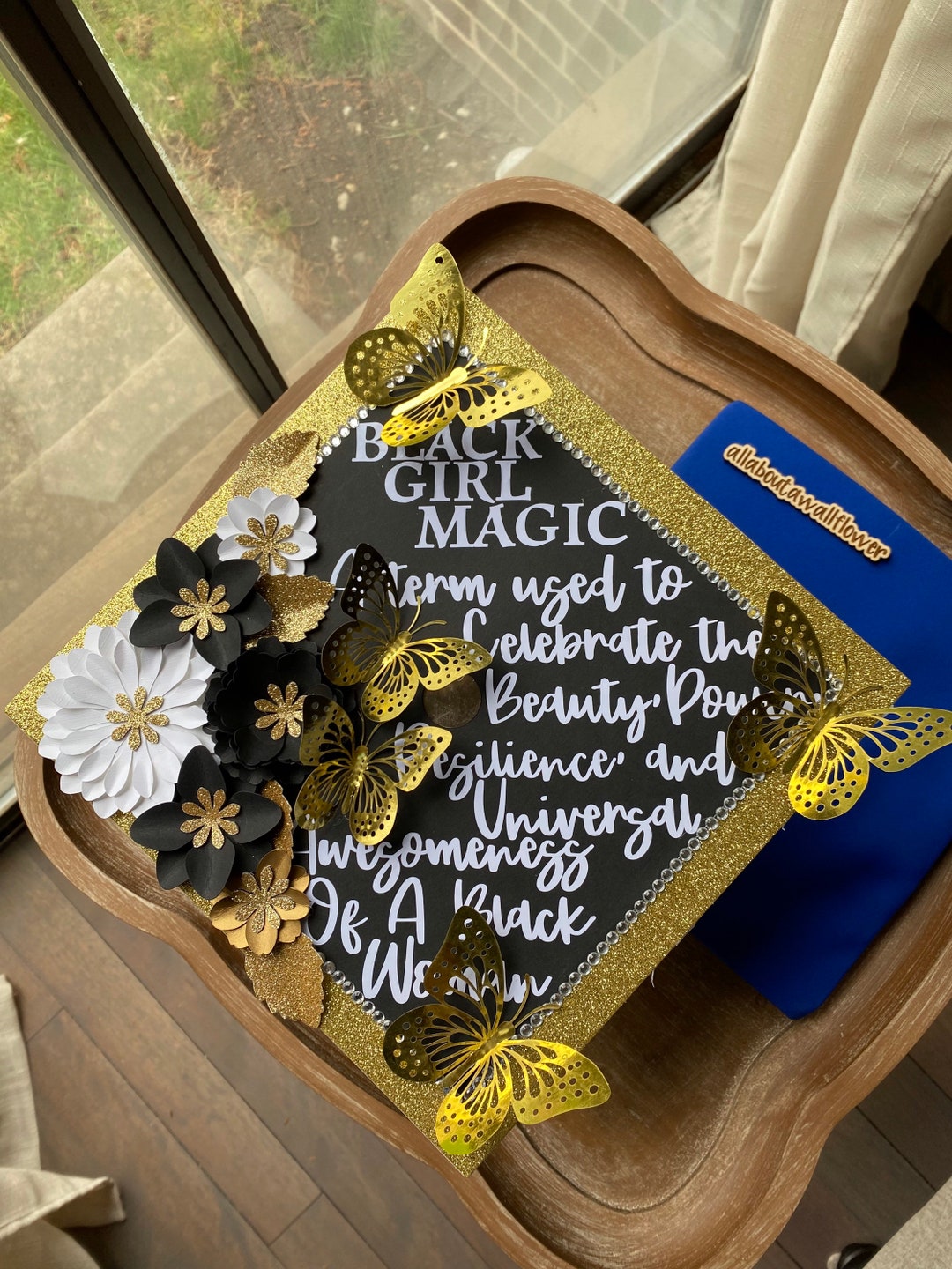 44 Custom Personalized Graduation Cap Topper, Black Girl Magic ...
