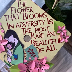 105 Mulan Graduation Topper, Mulan Graduation Cap, Cherry Blossom ...