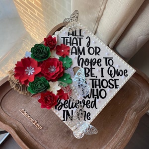 118 Custom Personalized Graduation Cap Topper, All That I Am Graduation ...