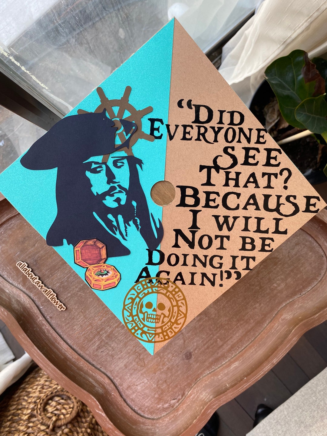 137 Captain Jack Sparrow Graduation Cap Topper | Pirates Graduation Cap ...