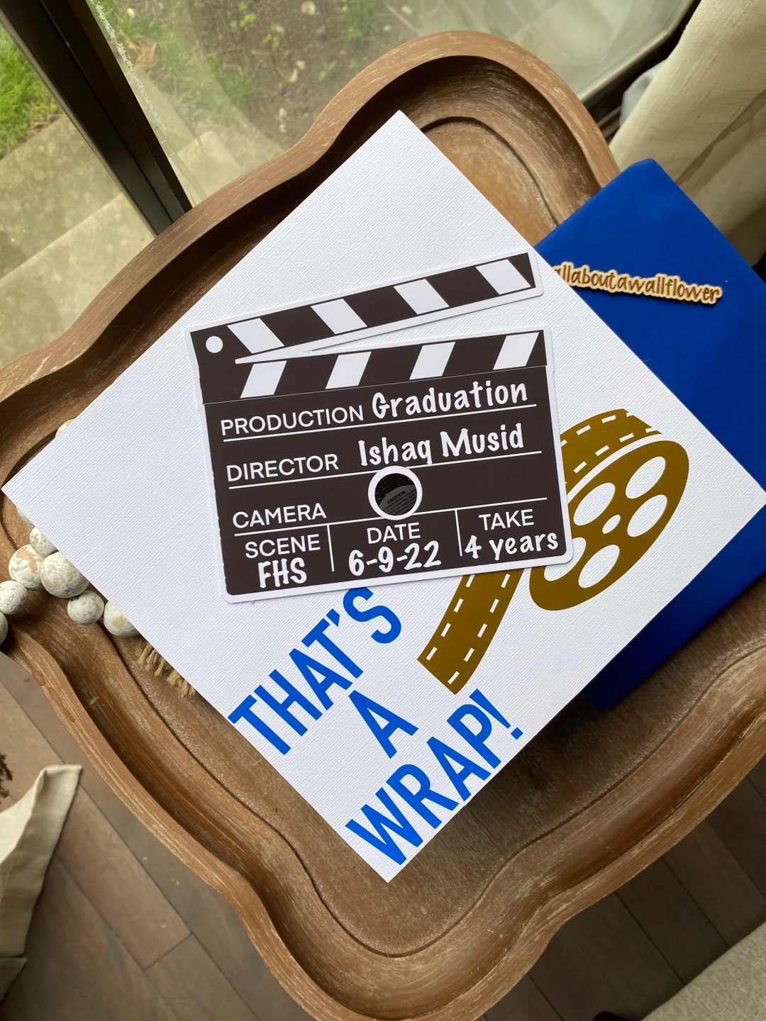 14 That’s A Wrap Graduation Cap Topper | Cinema Graduation Cap ...