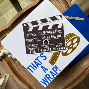 14 That’s A Wrap Graduation Cap Topper | Cinema Graduation Cap ...