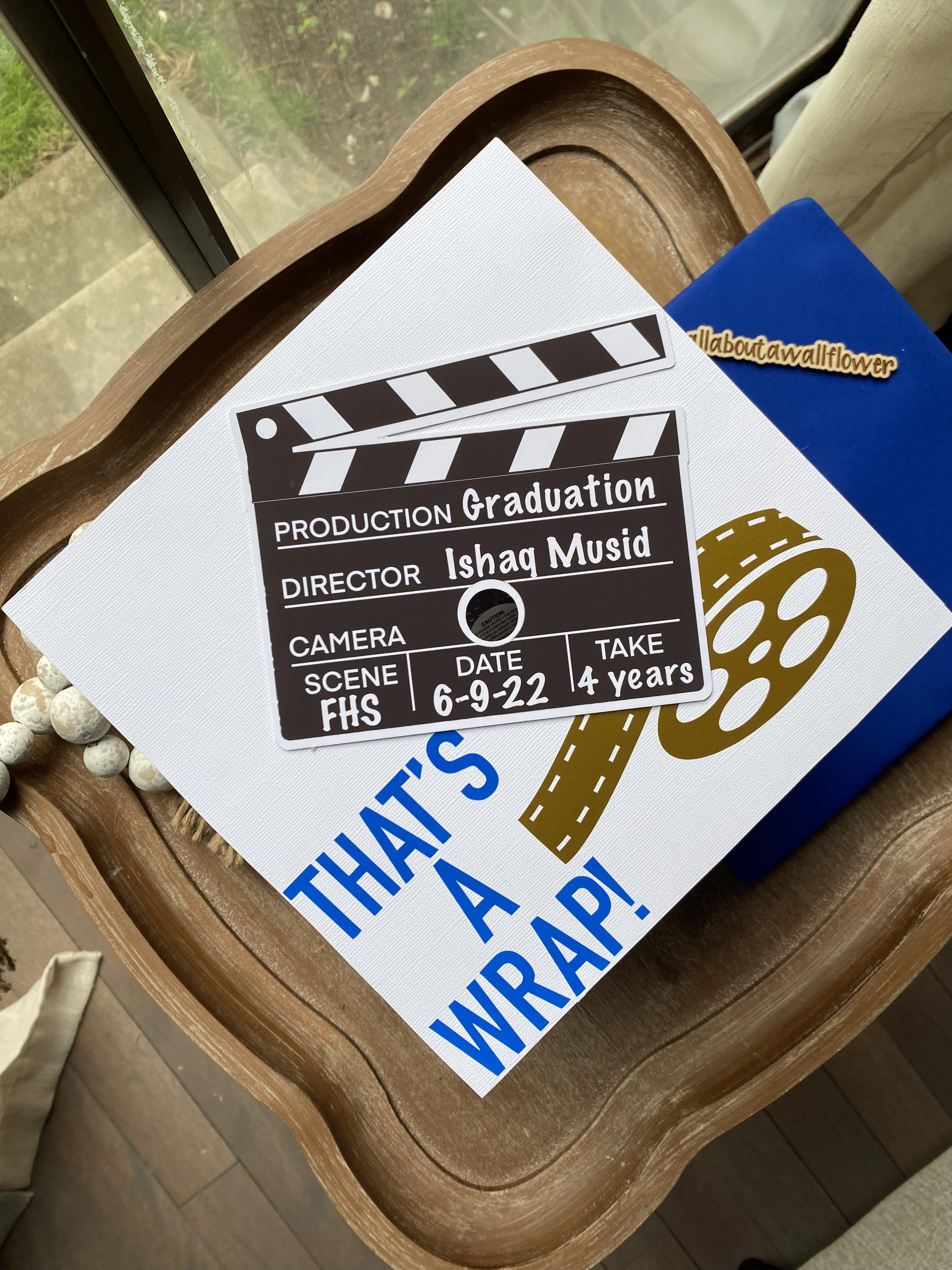 14 Thats A Wrap Graduation Cap Topper Cinema Graduation Cap - Etsy
