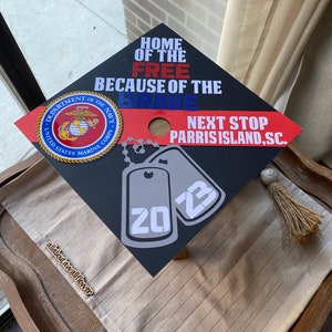 132 Marines Graduation Topper, Marines Graduation Cap, US Marines ...