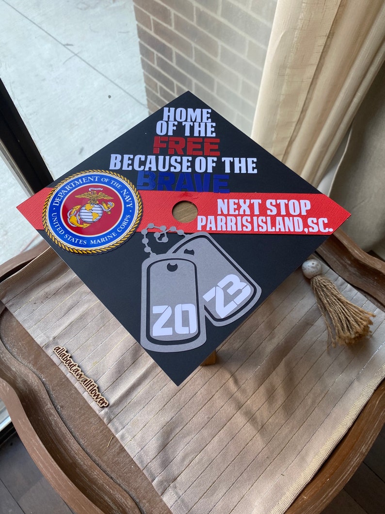 132 Marines Graduation Topper Marines Graduation Cap US - Etsy