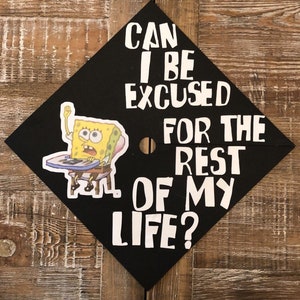 7 Funny Graduation Cap, Funny Graduation Topper, Sponge Bob Graduation ...