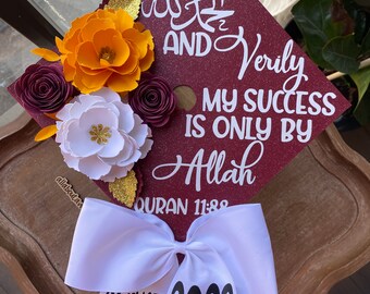 2 Personalized Muslim Graduation Cap | Quran Quotes Graduation Cap ...