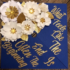 83 Custom Personalized Graduation Cap Topper, Flower Graduation Cap ...
