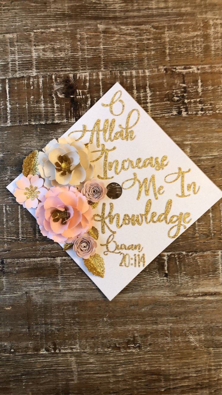 97 Personalized Muslim Graduation Cap | Quran Quotes Graduation Cap ...